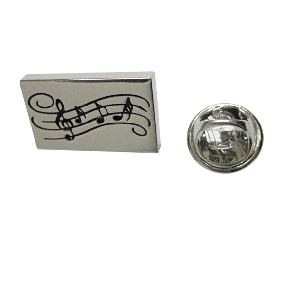 Kiola Designs | Accessories | Silver Toned Musical Sheet Lapel Pin ...